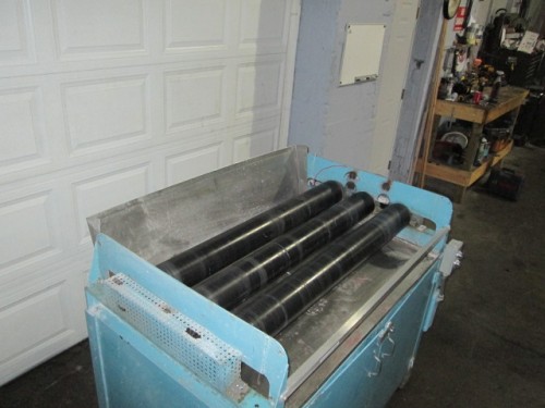 Jar Roller Mill, 5" x 48" long rolls, single tier.