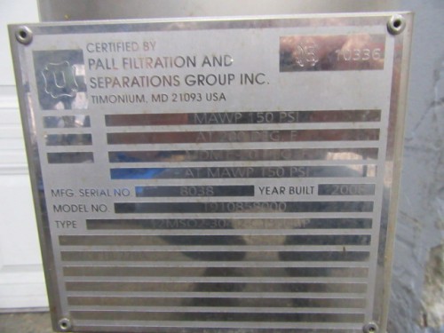 Pall Cartridge Filter Housing, Filtration and Separations Grp.