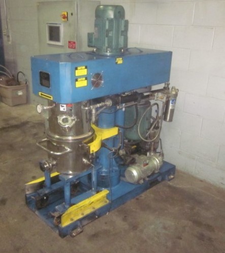 10 liter Jaygo Multi Shaft Mixer, stainless steel, vacuum rated.