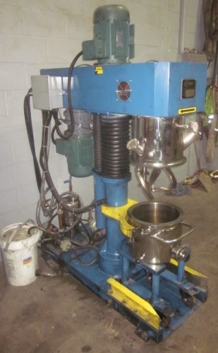 10 liter Jaygo Multi Shaft Mixer, stainless steel, vacuum rated.