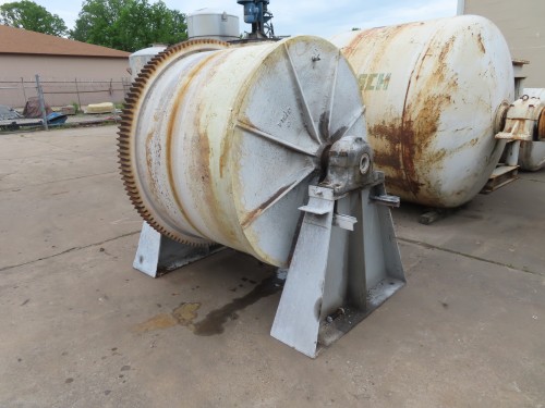 5' x 42" long Steveco Pebble Mill, Alumina Brick lined