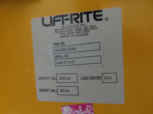 Lift-Rite Pallet Jack