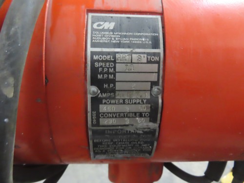 3 ton CM Lodestar Electric Chain Hoist