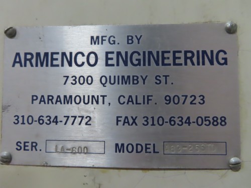 25 HP Armenco High Speed Disperser Mixer, Stainless Steel, XP, Variable ...