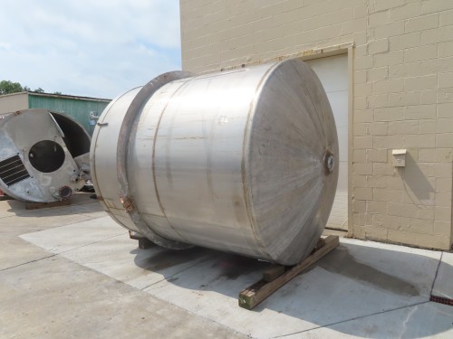 3000 gallon Stainless Steel Mix Tank with Dish Bottom