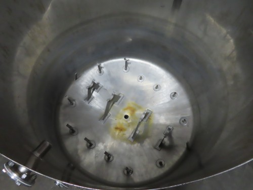 600 gallon 316 Stainless Steel Open Top Mix Tank with Dish Bottom