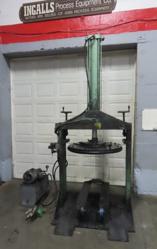 used Schold Tank Discharge Press, 36" pusher plate