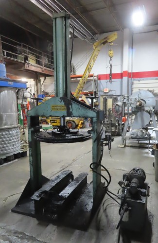 used Schold Tank Discharge Press, 36" pusher plate