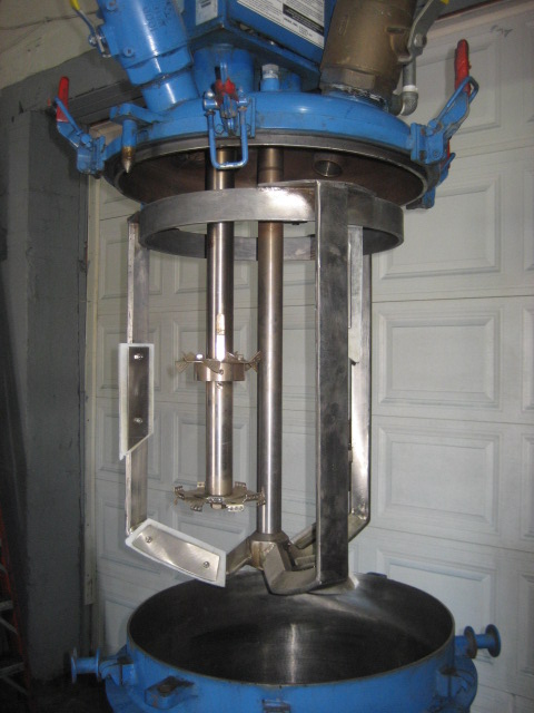 50 gallon Shar Dual Shaft tank mounted disperser.