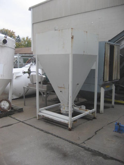 Steel Hopper. 45" x 45" x 21" + 57" deep cone.