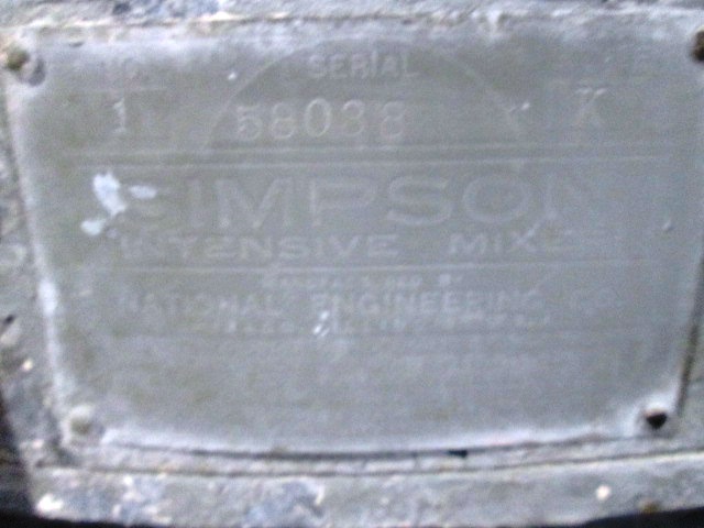 Simpson Intensive Mix-Muller Batch Mixer