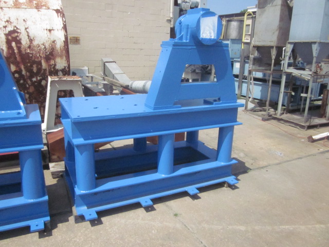 used Pebble Mills, 6' dia. x 8' long, on stand with 25 hp drives