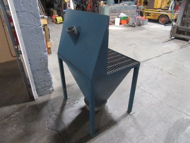 Hopper, cone bottom, 10" diameter discharge.