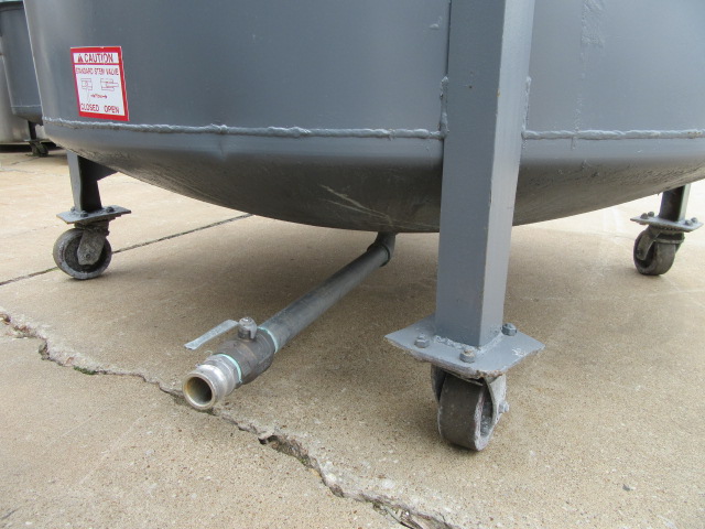 600 gallon Carbon Tank, open top, dish bottom, 2" outlet.