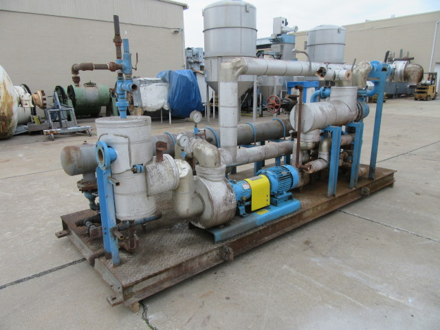 Heating and Cooling Exchanger, shell and tube with pump and valves