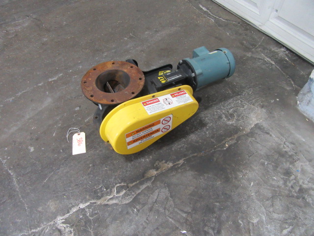 6" Rotary Airlock, carbon steel construction, 1/2 hp gear reduced