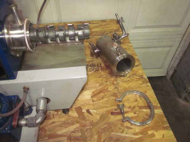 used 1 liter Epworth Morehouse Cowles "Zinger" Lab Horiz. Media Mill