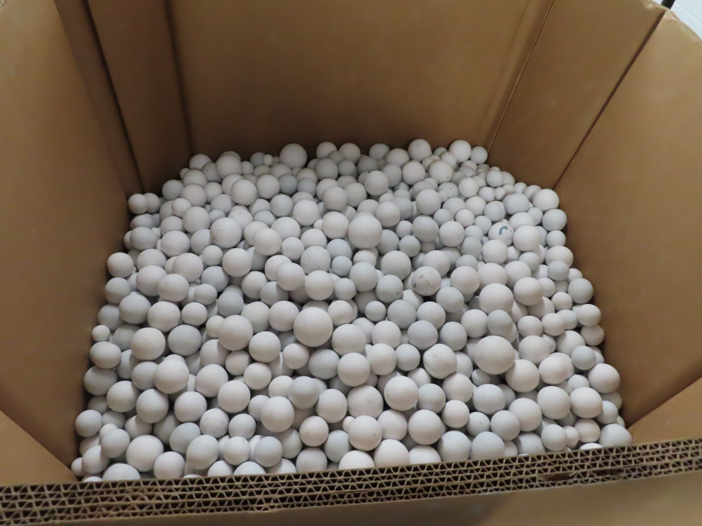 Alumina Pebble Mill Media, 23,000 lbs.