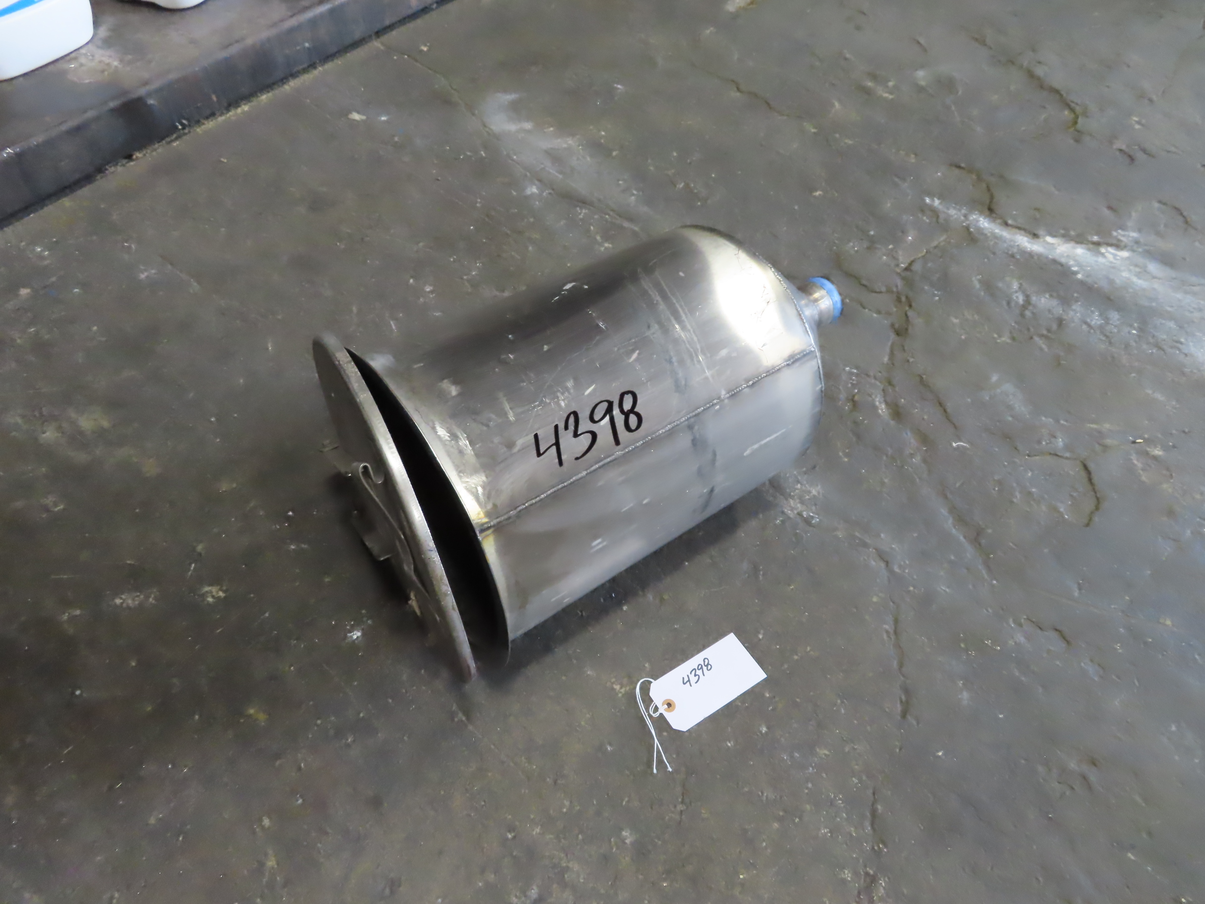 Feed Hopper, stainless steel, 11.75" diameter x 16" straight wall, 5 ...