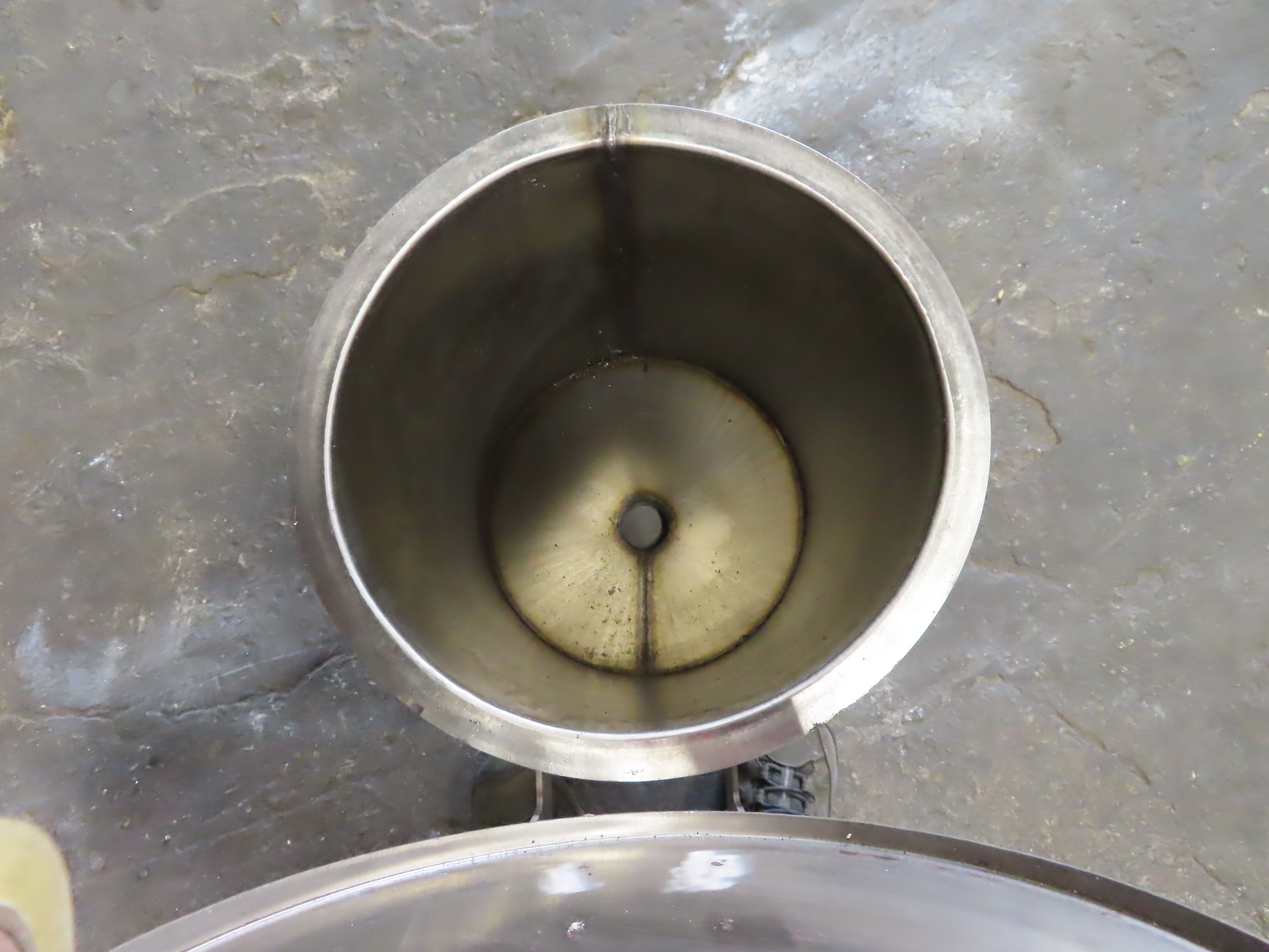 Feed Hopper, stainless steel, 11.75" diameter x 16" straight wall, 5 ...