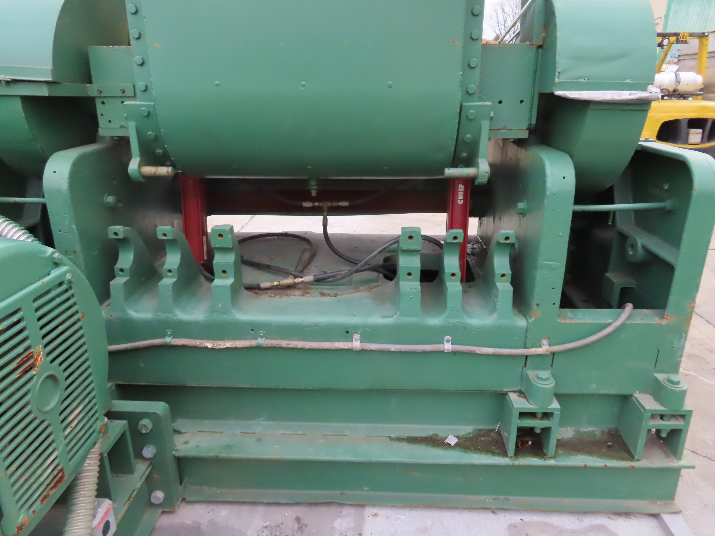 100 gallon Double Arm Mixer, jacketed, dispersion blades