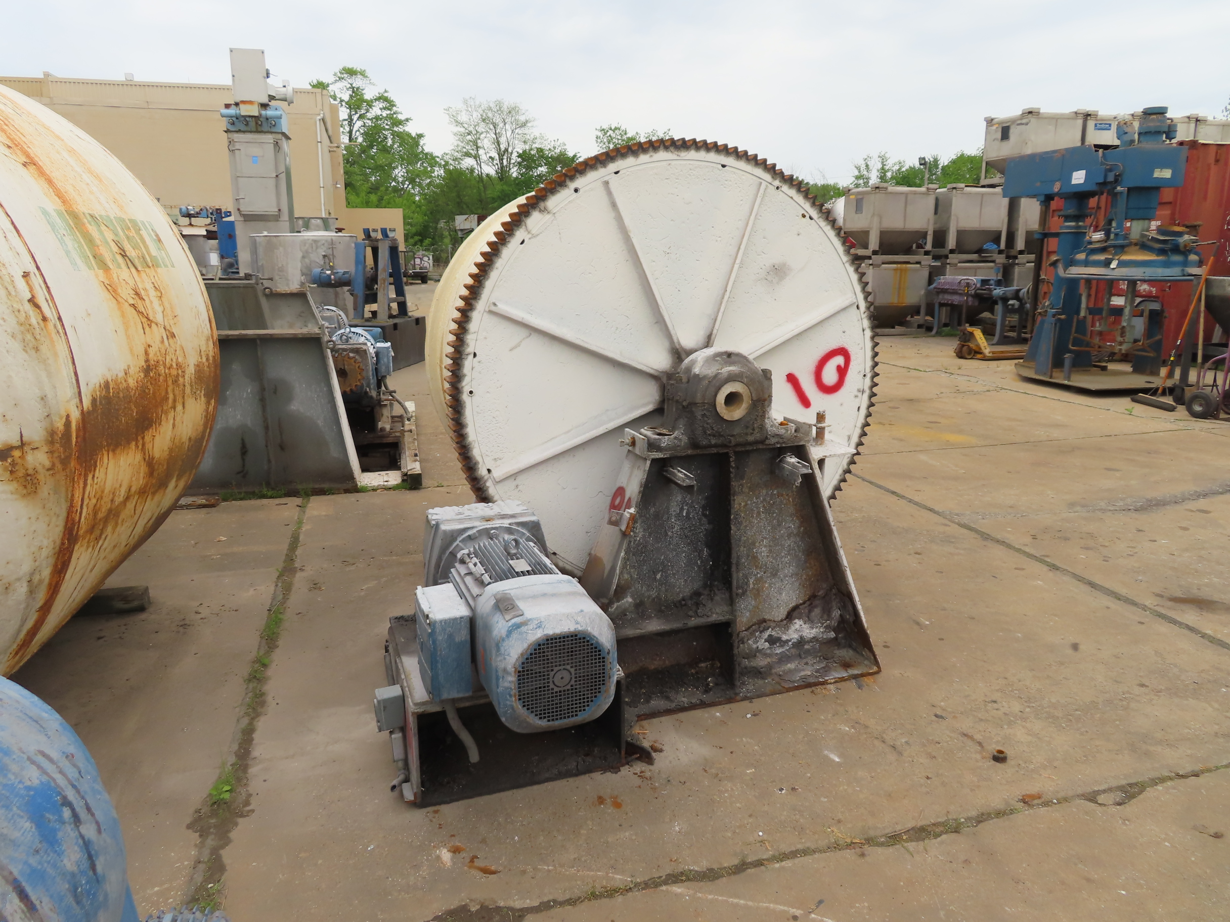 5' x 42" long Steveco Pebble Mill, Alumina Brick lined