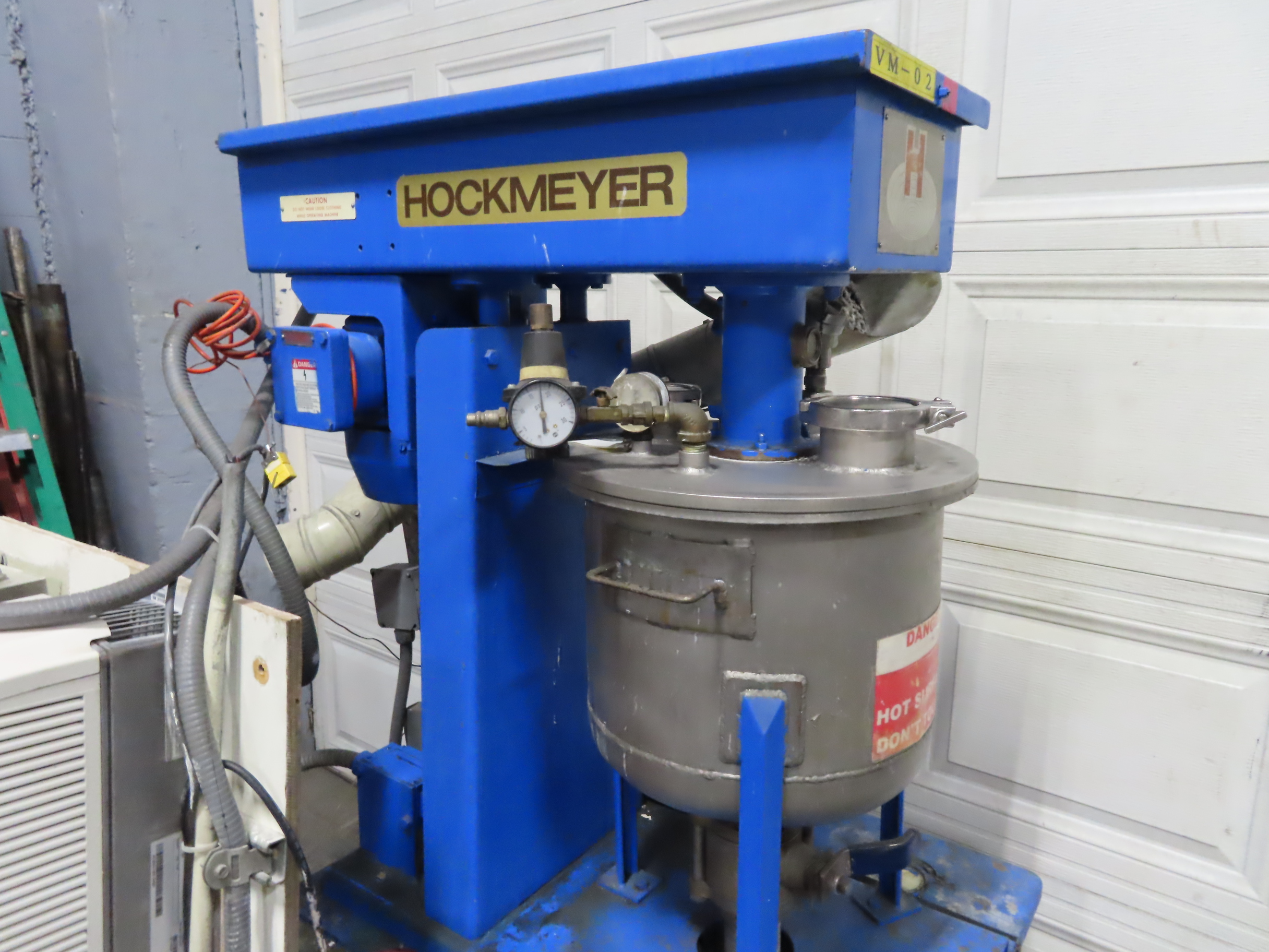 2 hp Hockmeyer Disperser, 5 gallon, stainless steel, jacketed, vacuum