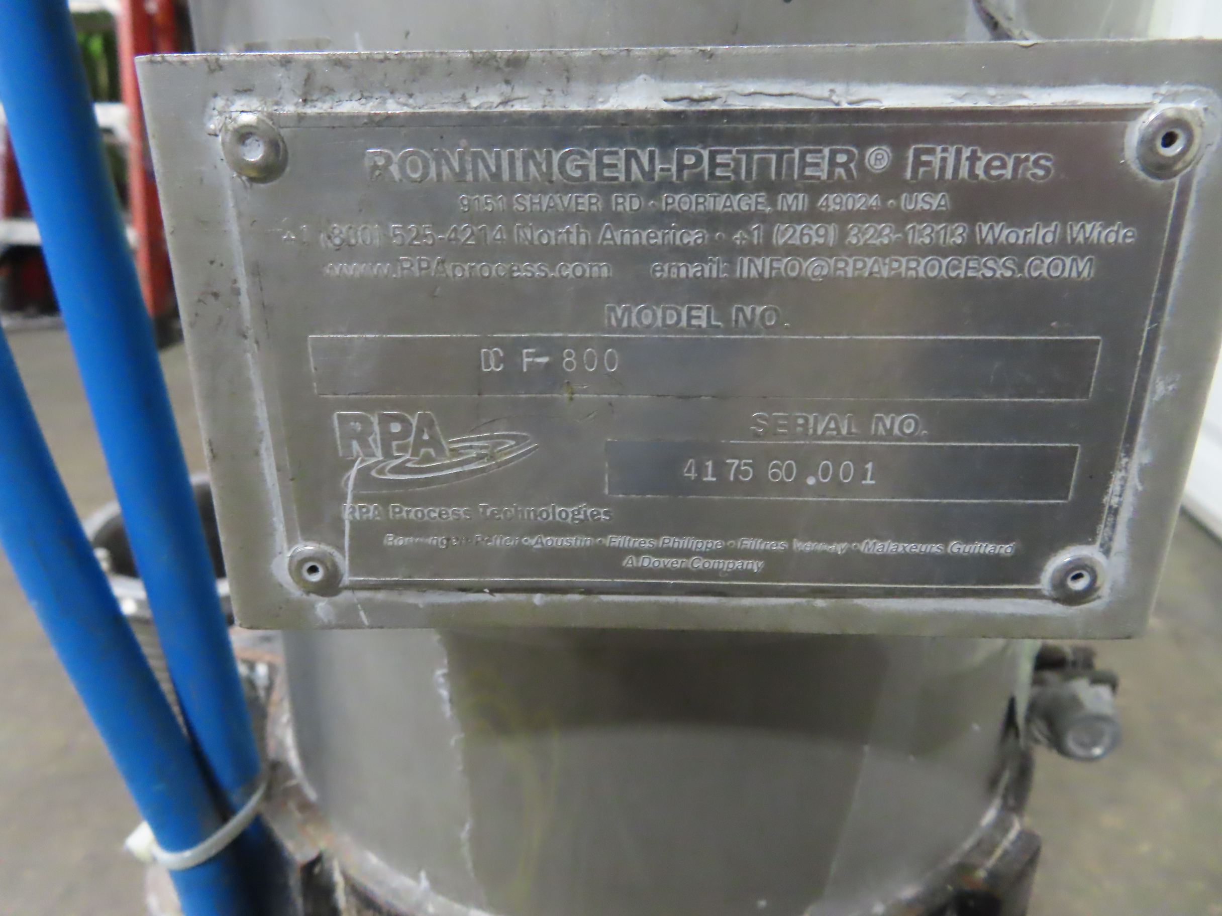 Ronningen-Petter (Eaton) Automatic Self Cleaning Single DCF Filter