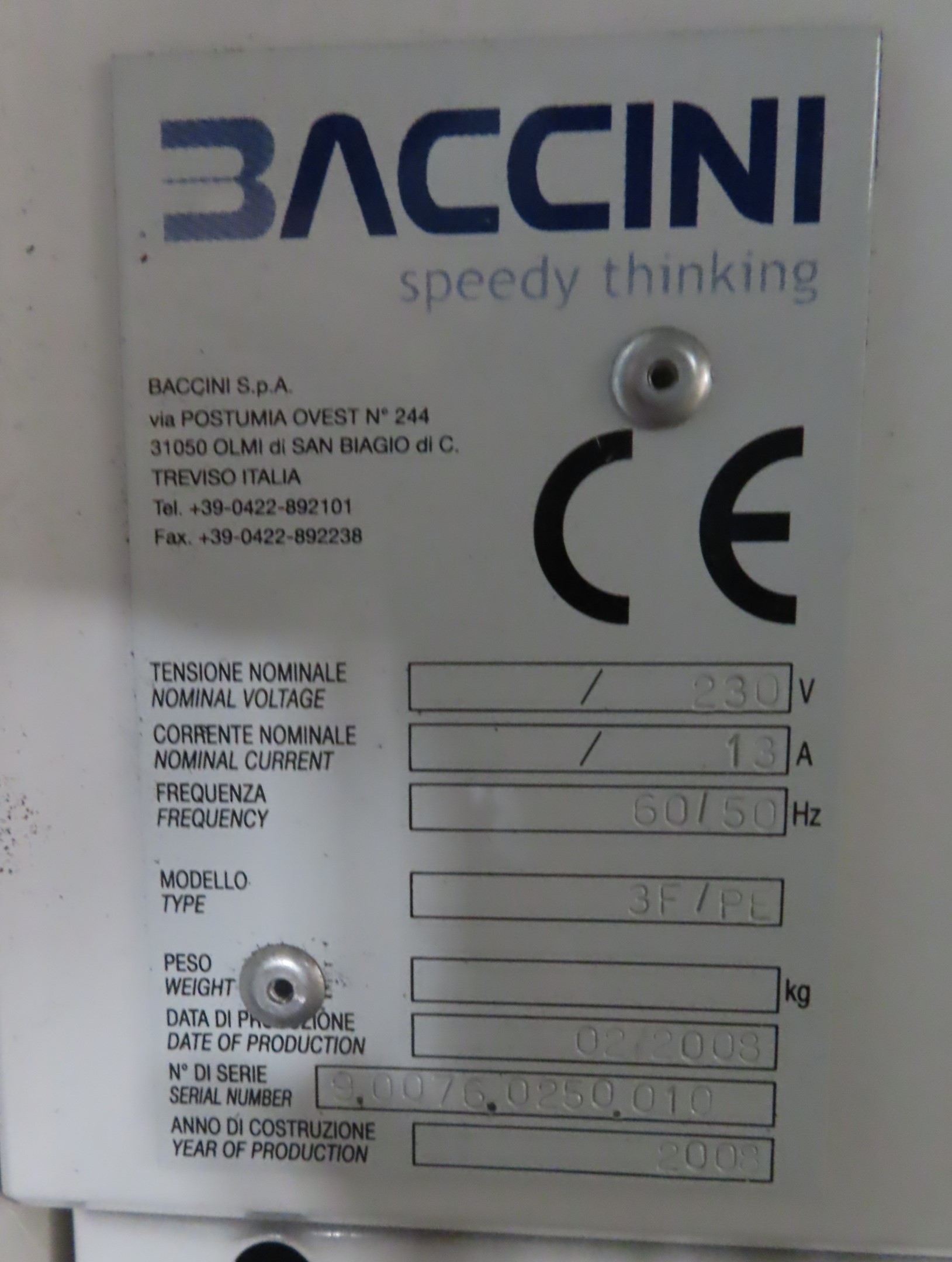 used Baccini Screen Printer