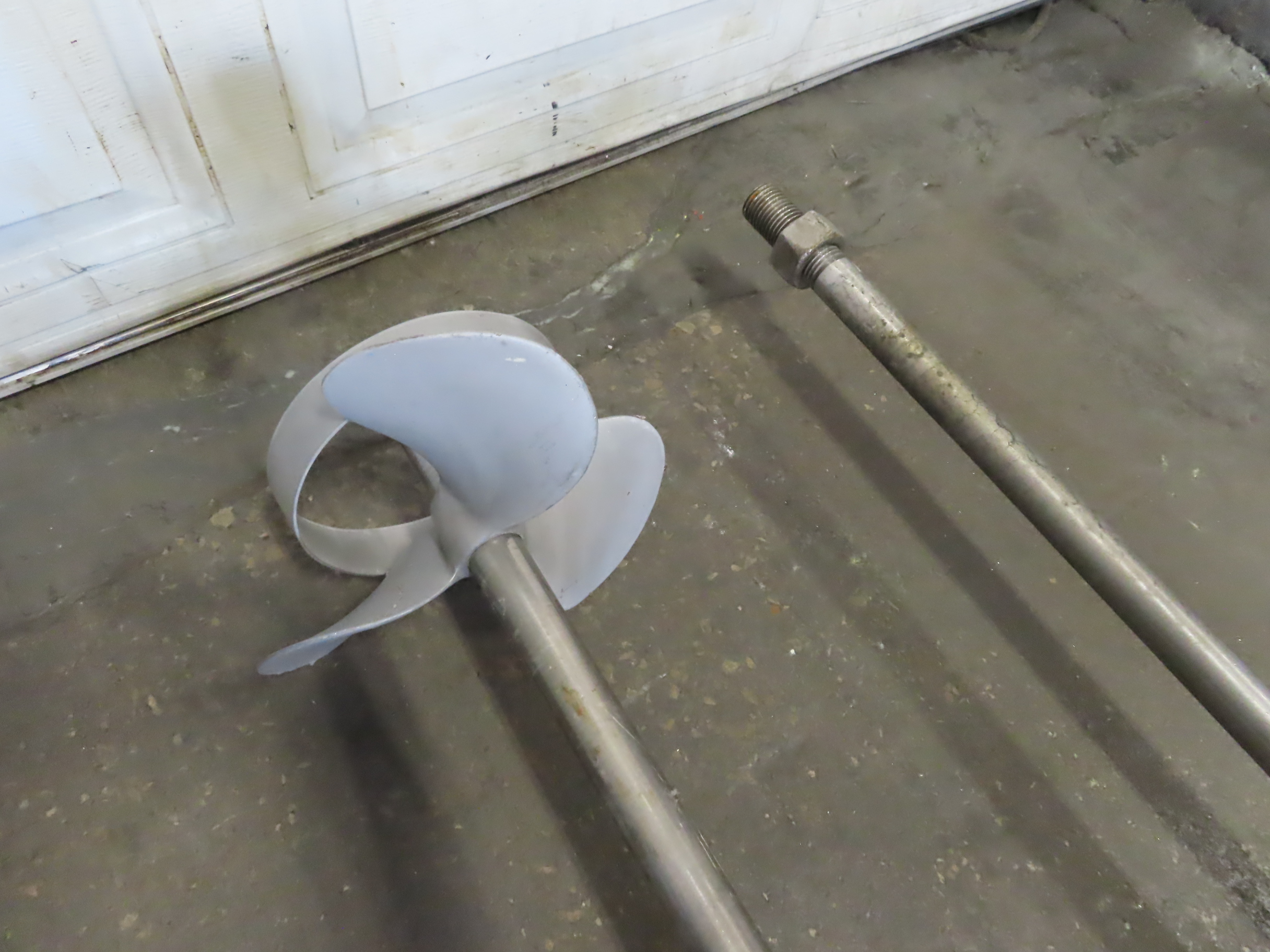 Two (2) used Stainless Steel Mixing Shafts. 72" long