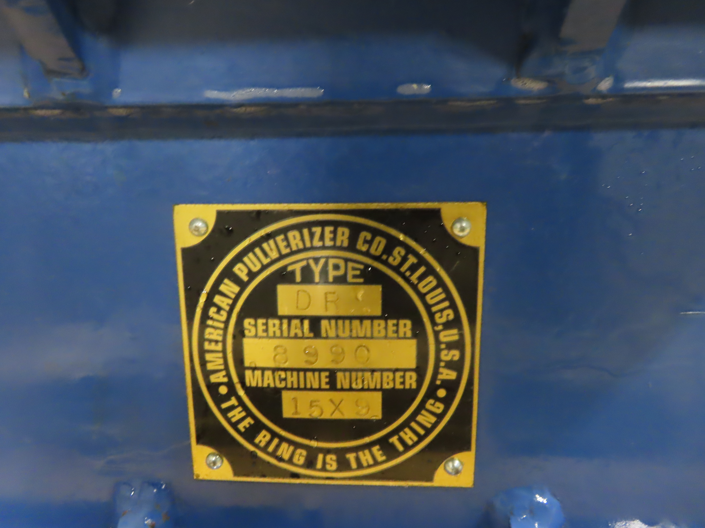 NEW 15" x 9" Type DR American Pulverizer Co. Hammer Mill