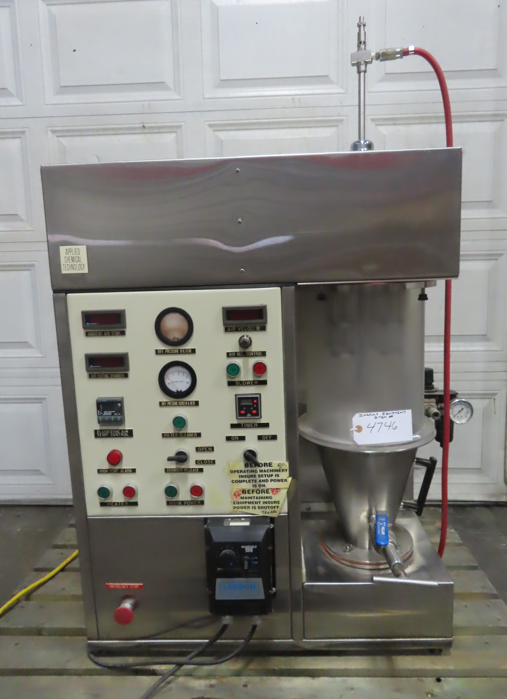 Applied Chemical Technology Lab Spray Dryer and Fluid Bed Dryer