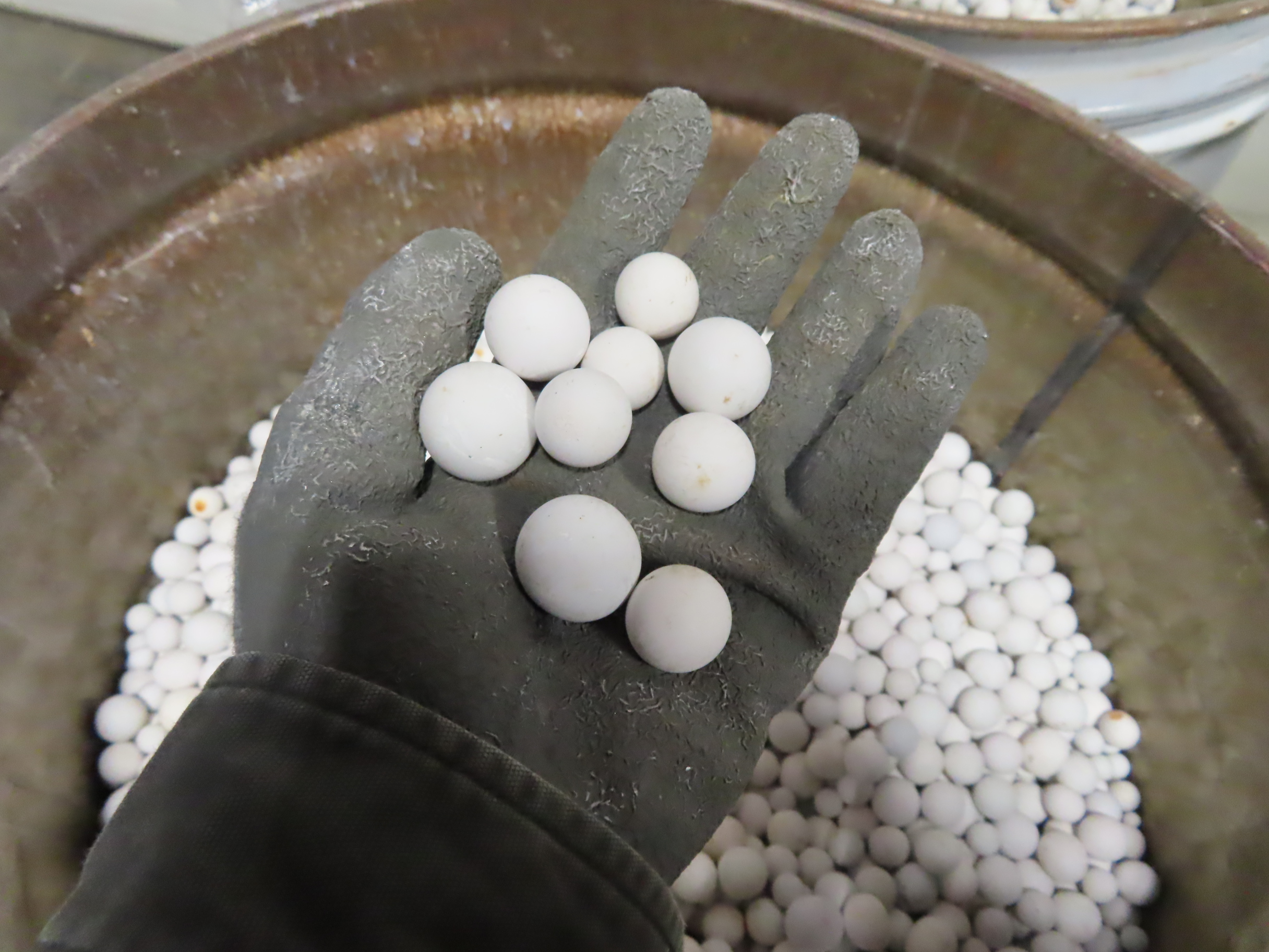 Alumina Pebble Mill Media, 3950 lbs.