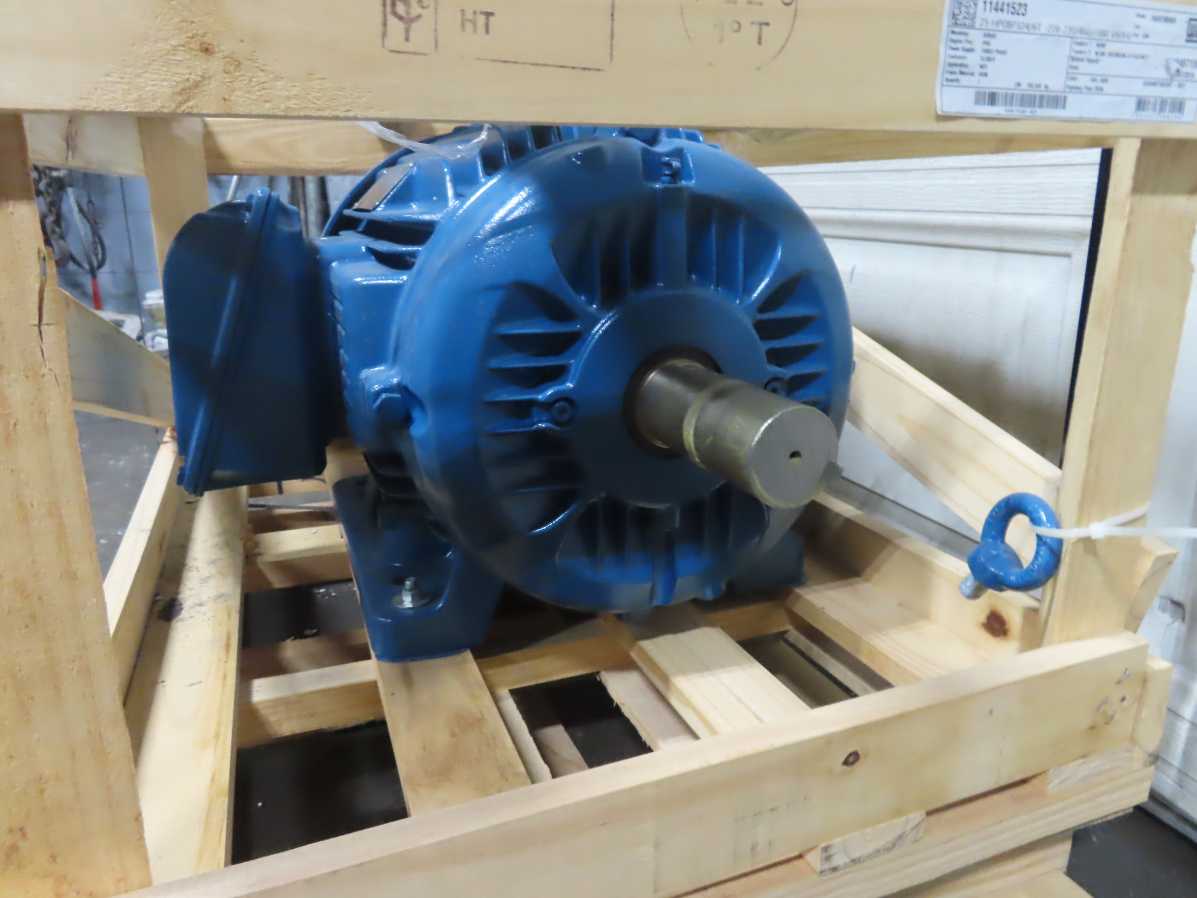 New 25 HP WEG Electric Motor, 880 RPM