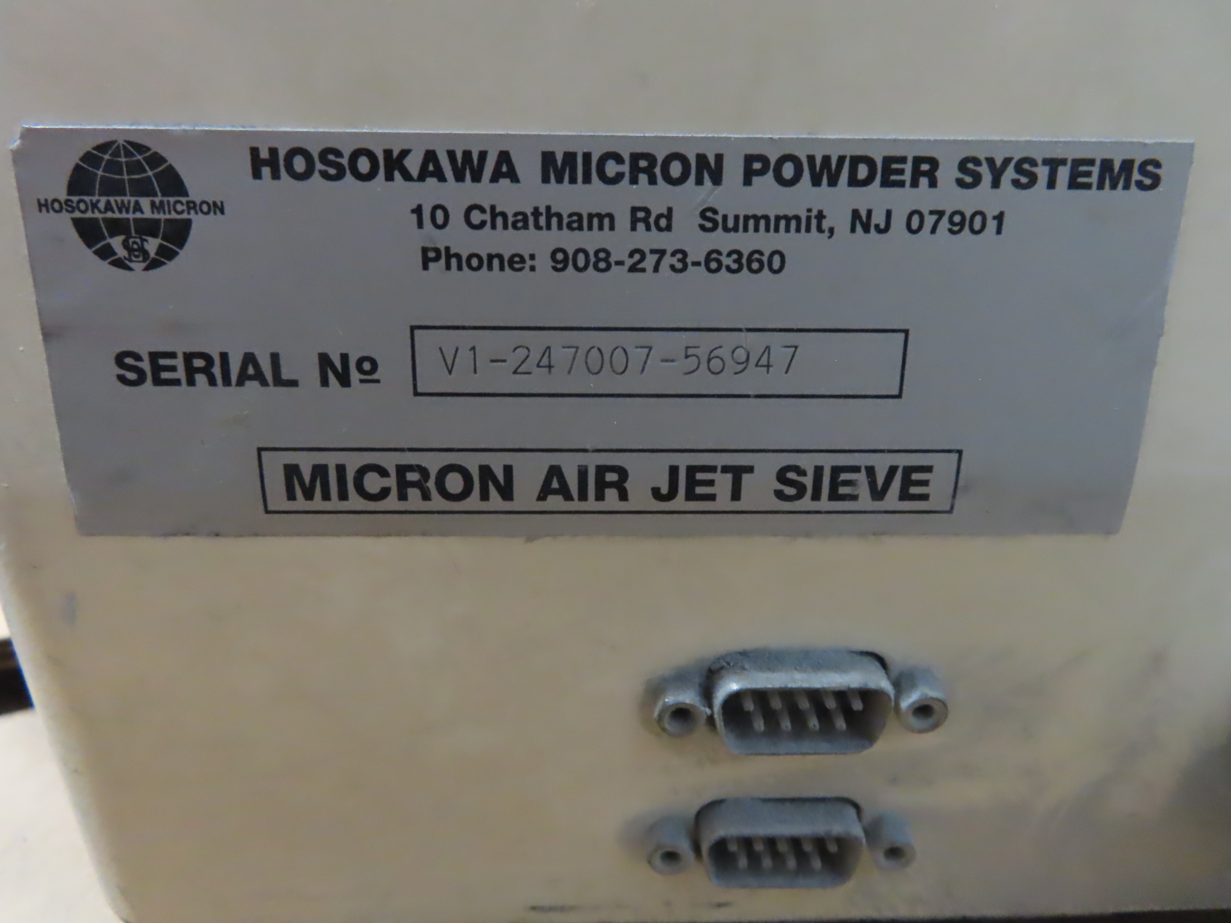Micron Air Jet Sieve, Hosokawa