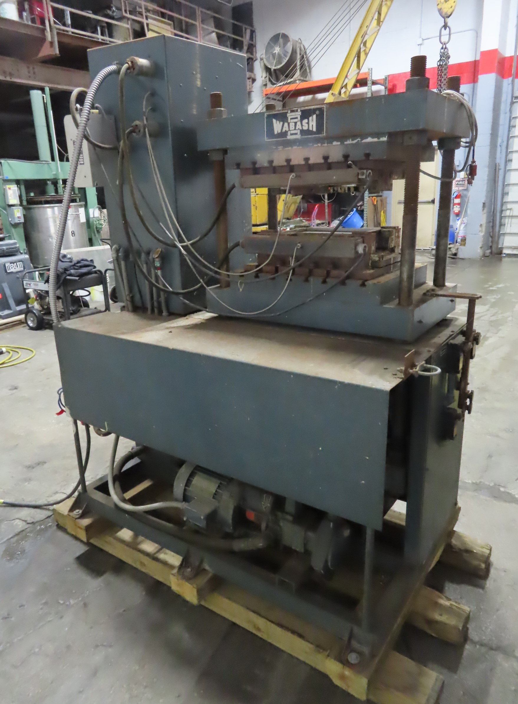 Hydraulic Press, 50 Ton Wabash Four Post Press with Electric Heating ...