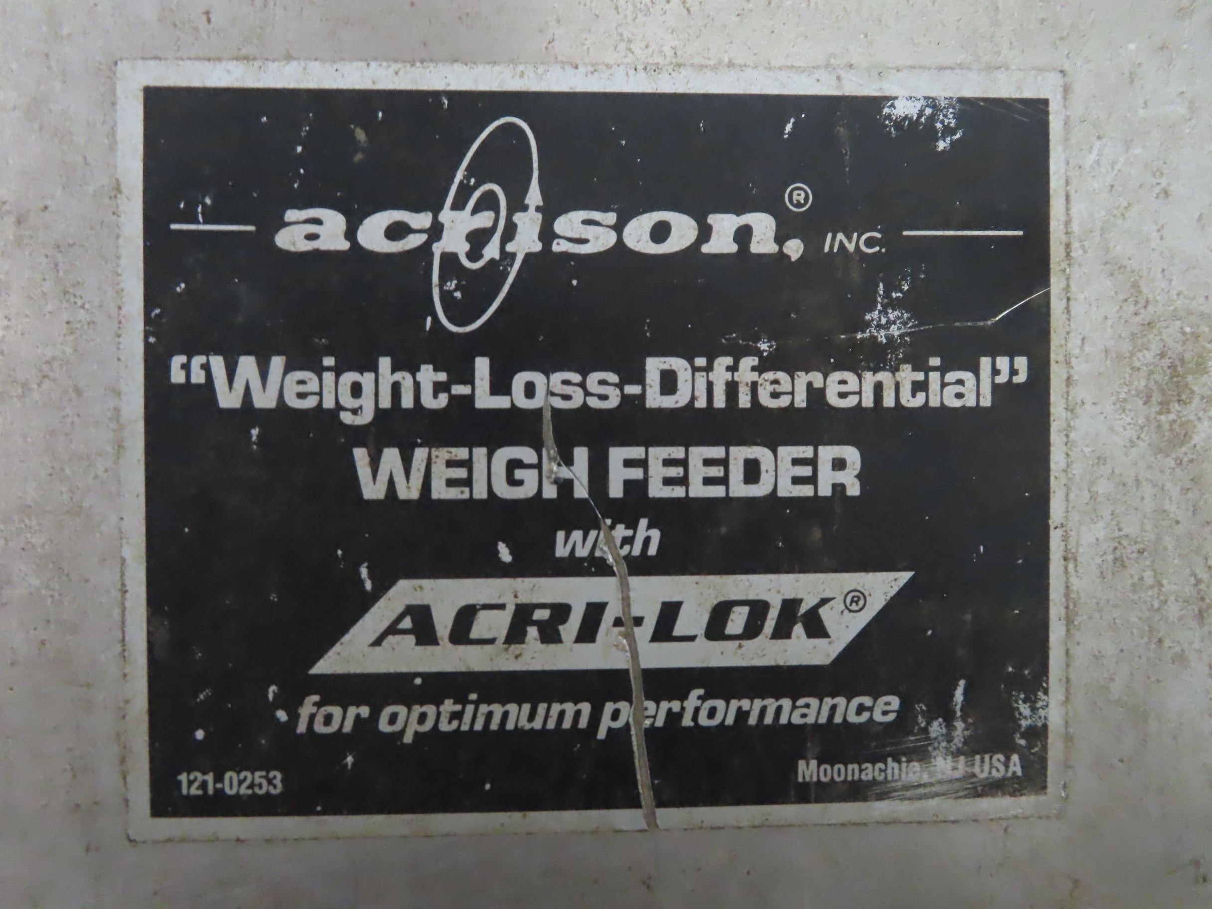 Acrison Weight Loss Differential Weigh Feeder with Acri-Lok