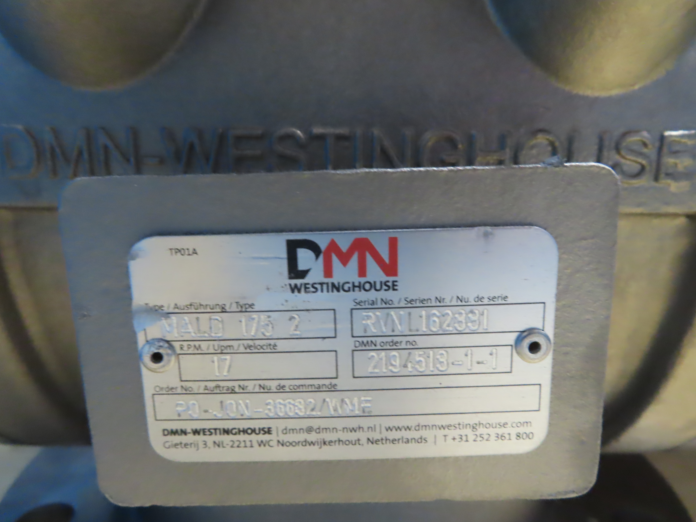 New Surplus 6" DMN Westinghouse Rotary Valve, Rotary Airlock