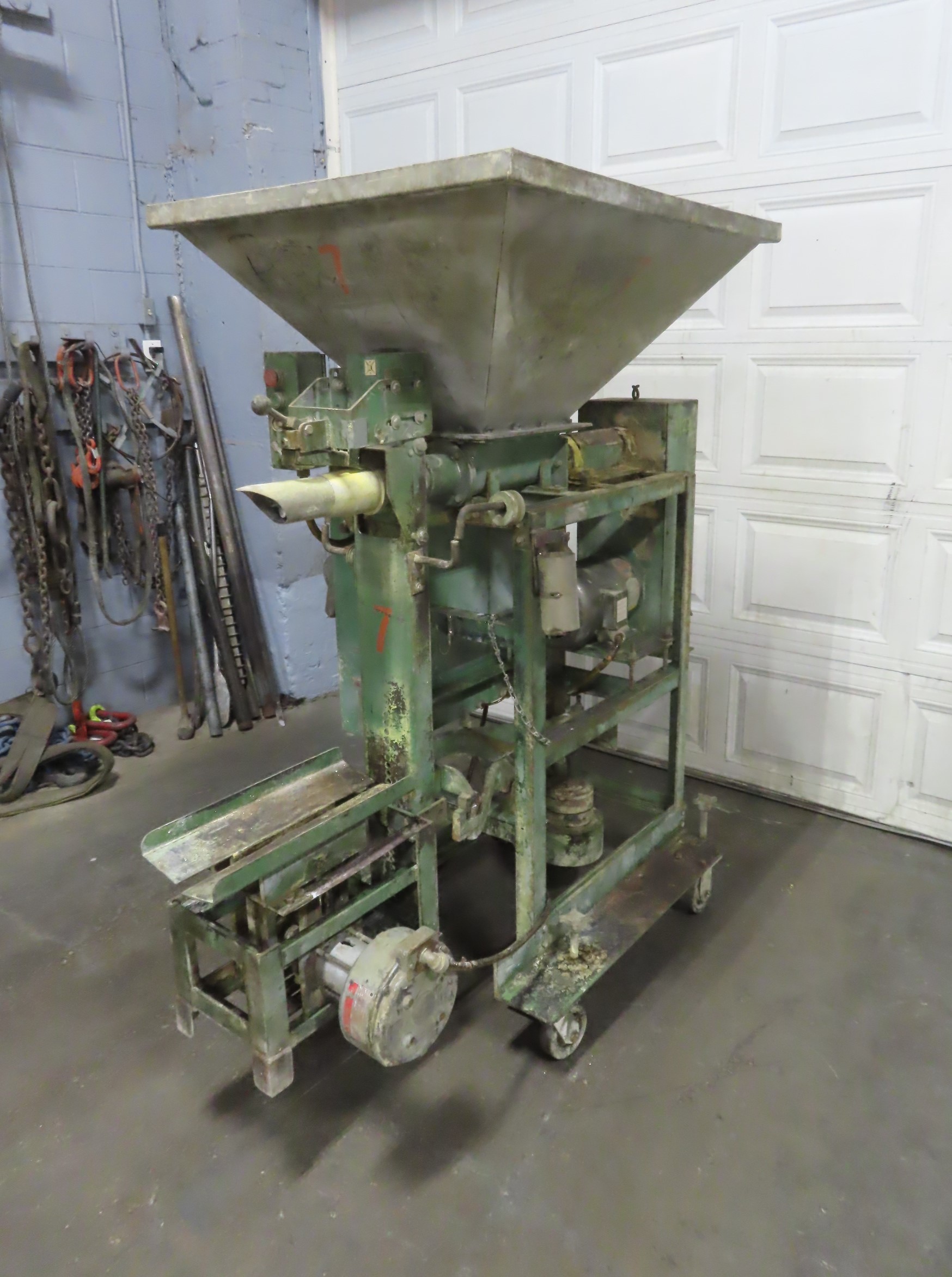 Stone Container Auger Bag Filler with Settler, Stainless Steel