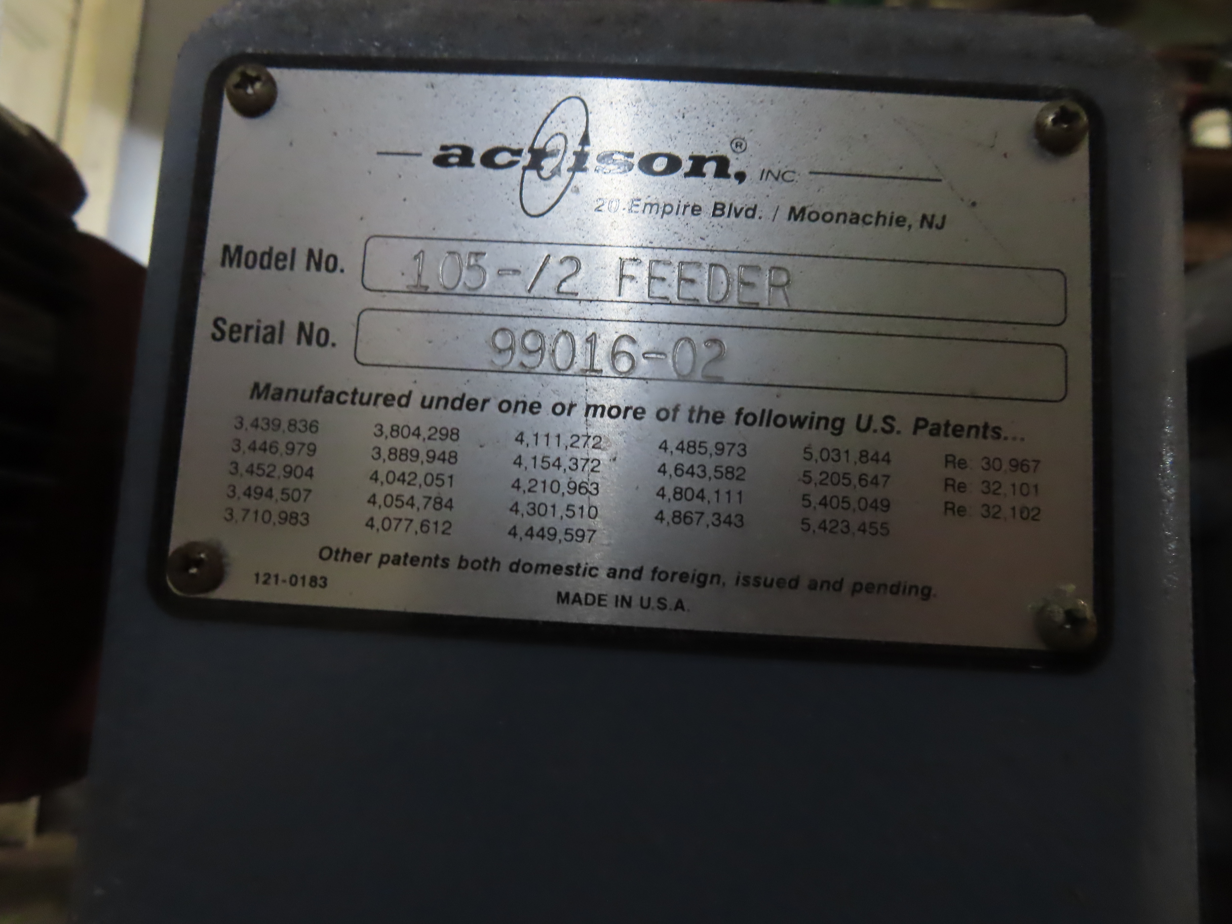 Acrison Auger Feeder, Variable Speed