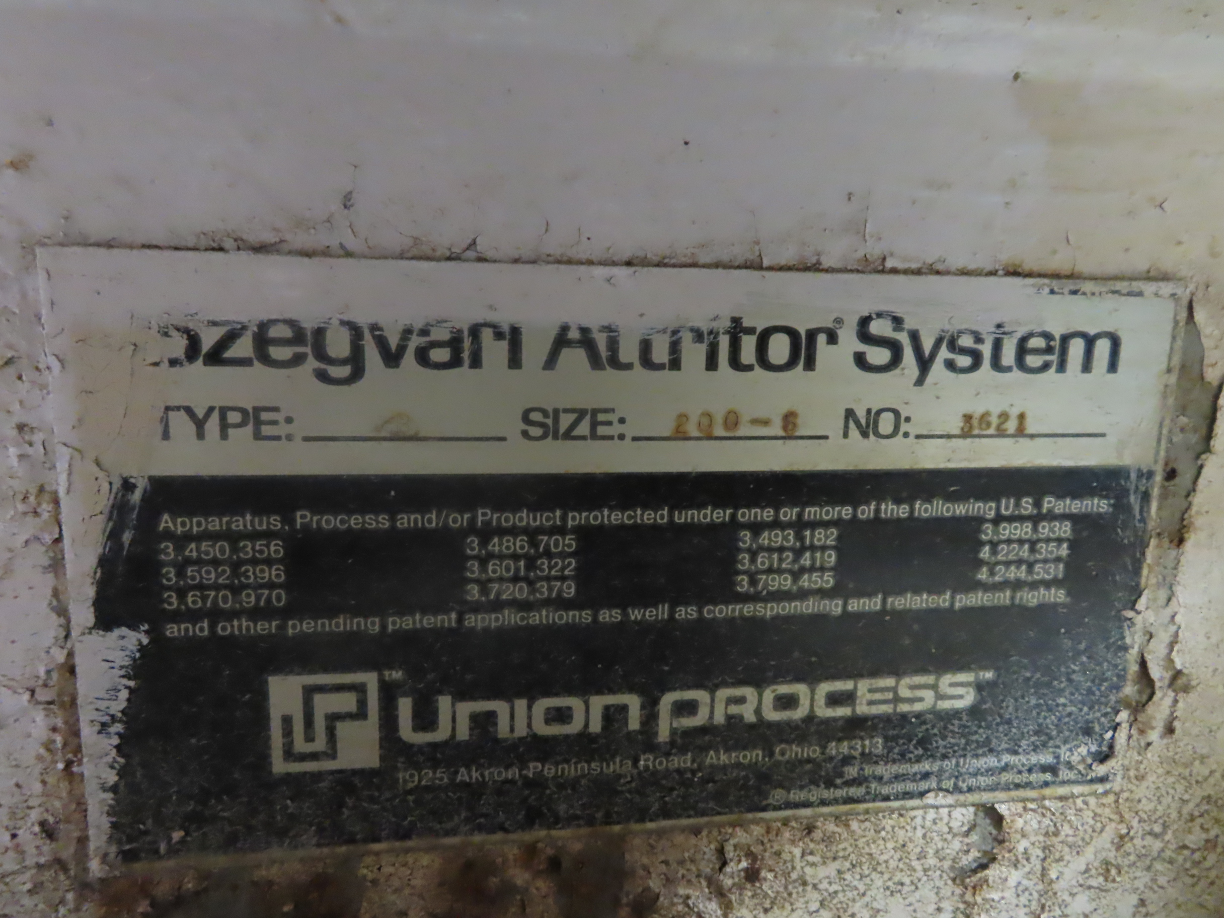 200 gallon Union Process Attritor, Jacketed, XP