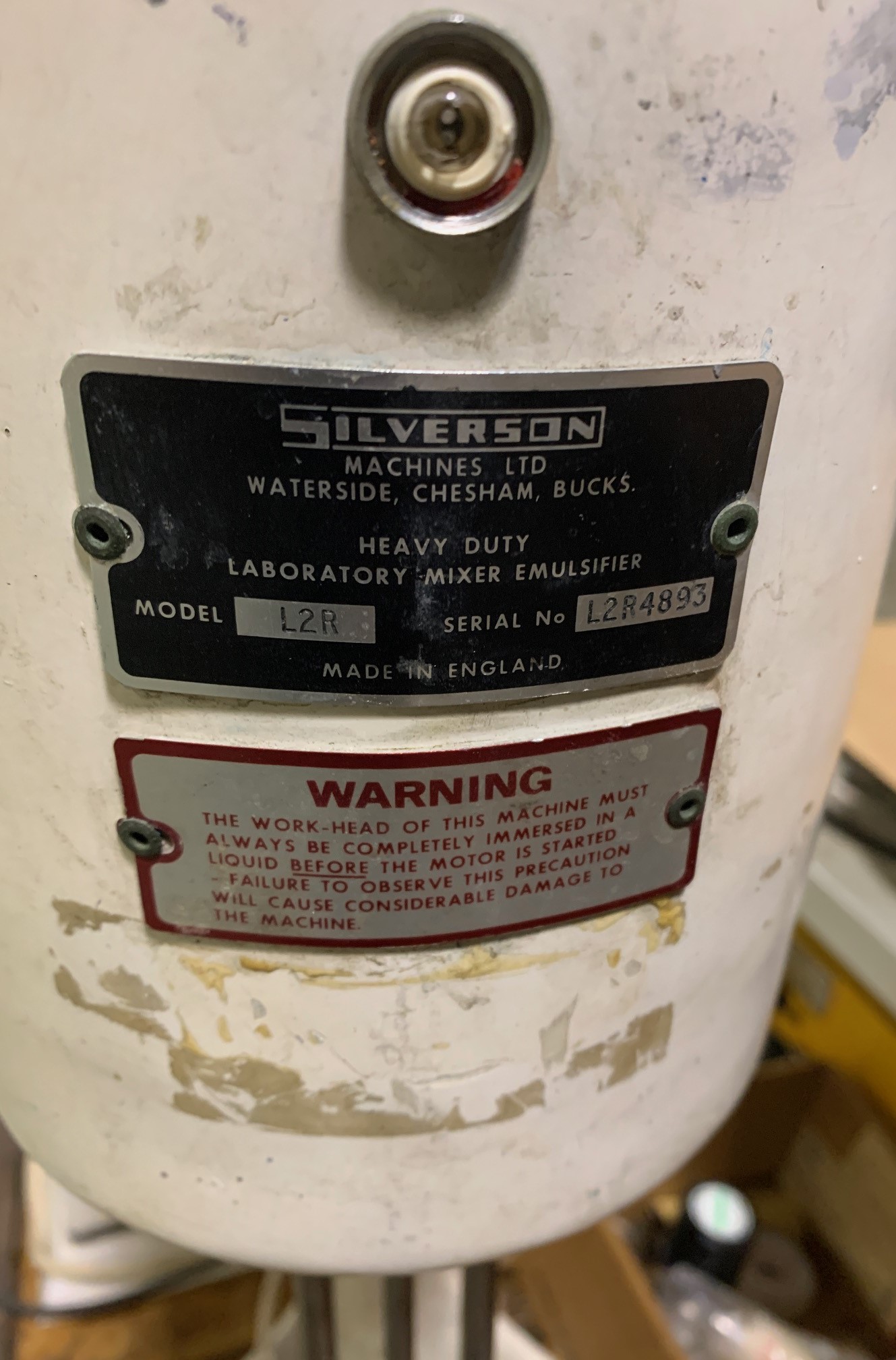 Silverson Lab Mixer, stainless steel, variable speed