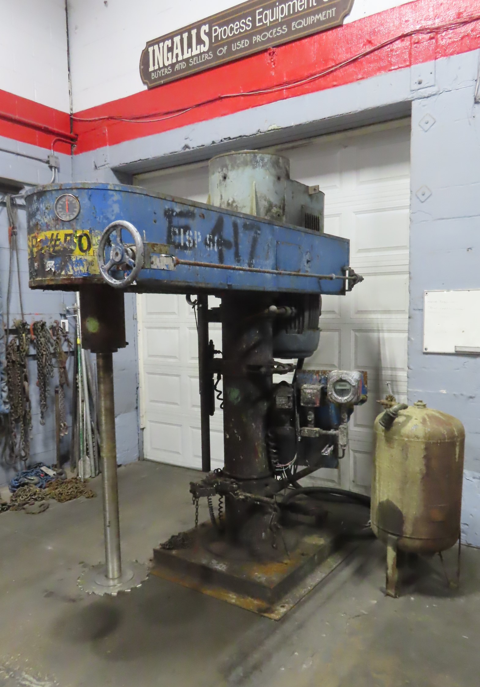 used 50 hp Hockmeyer High Speed Disperser, floor mount air over oil lift