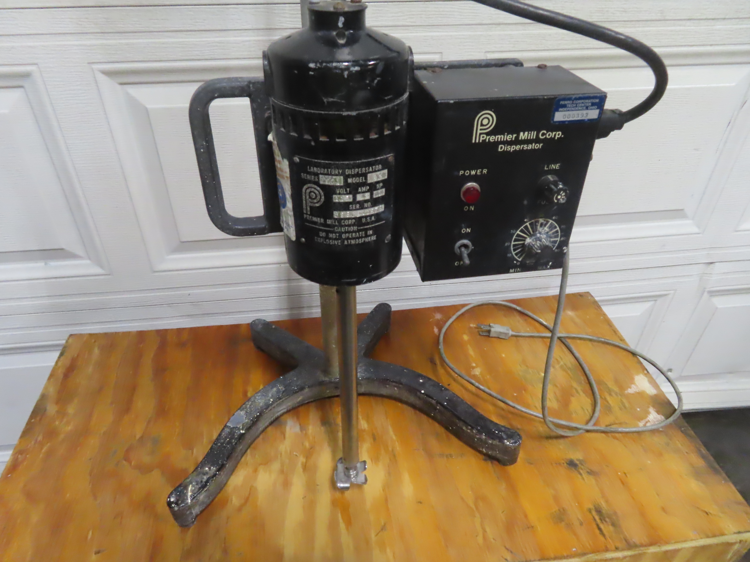 1 hp Premier Mill Corp Disperator / high speed disperser